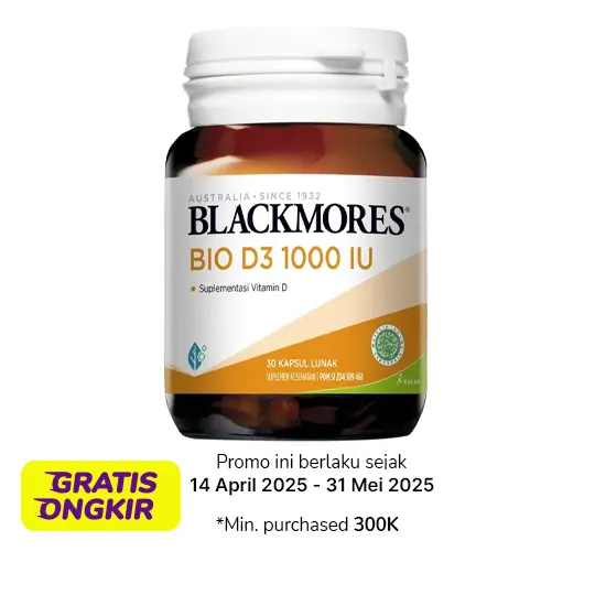 Blackmores Bio D3 1000 IU 30 Kapsul - Kegunaan, Efek Samping, Dosis dan ...