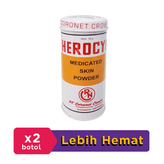 Herocyn Bedak Kulit 85 g 2 Botol - Hemat Borongan - Kegunaan, Efek ...