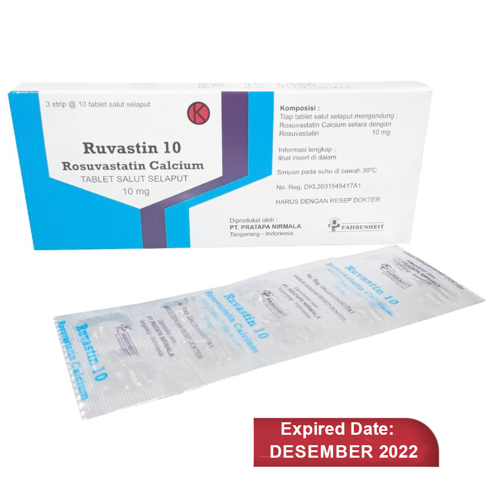 Ruvastin 10 mg 10 Tablet - Kegunaan, Efek Samping, Dosis dan Aturan ...