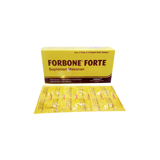 Forbone Forte 6 Kaplet - Kegunaan, Efek Samping, Dosis dan Aturan Pakai ...