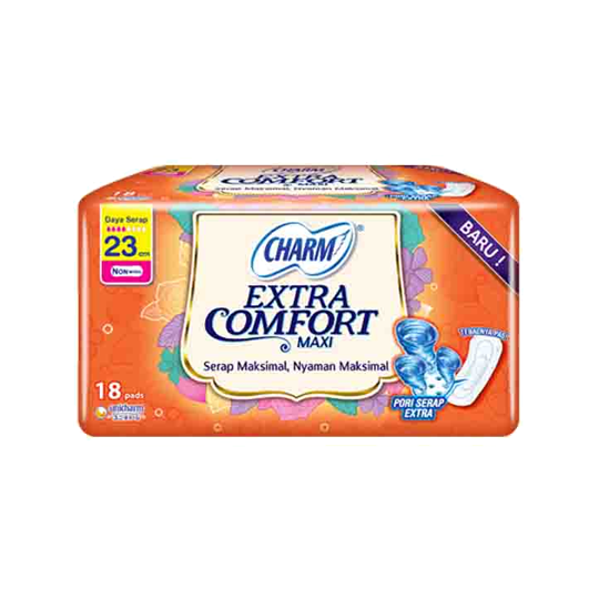 Charm Extra Comfort Maxi Non Wing 23 cm 18 Pads - Kegunaan, Efek ...