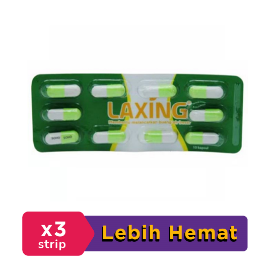Laxing 3 Strip (10 Kapsul/Strip) - Hemat Borongan - Kegunaan, Efek ...
