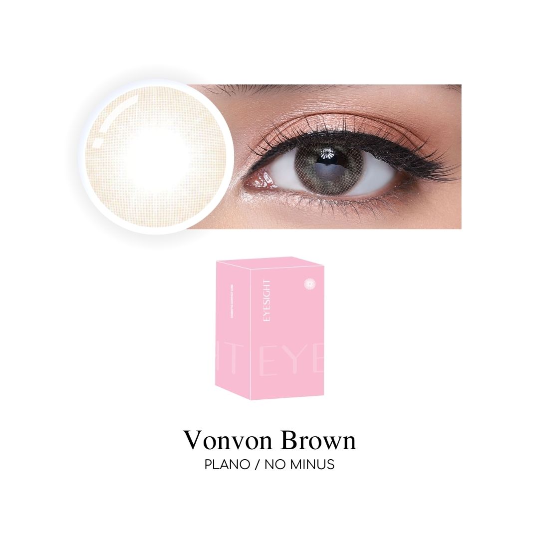 Eyesight EOS Vonvon Brown Softlens Plano/No Minus - Kegunaan, Efek ...