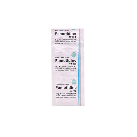 Famotidine 40 mg 10 Kaplet - Kegunaan, Efek Samping, Dosis dan Aturan ...