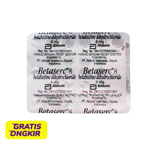 Betaserc 8 mg 25 Tablet - Kegunaan, Efek Samping, Dosis dan Aturan ...