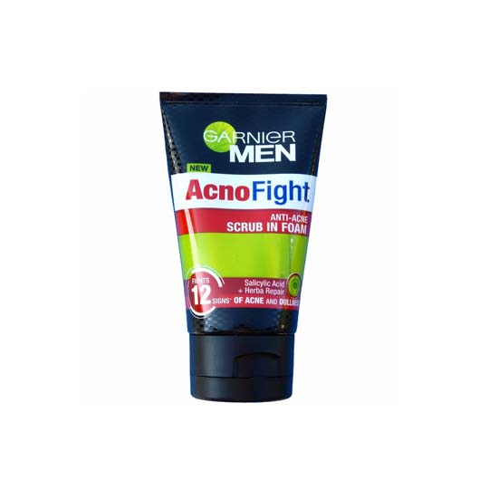 Garnier Men Acno Fight Anti Acne In Scrub Foam 100 ml - Kegunaan, Efek ...