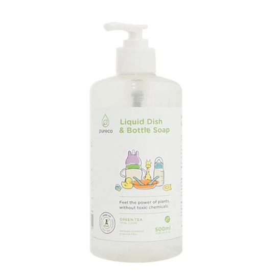 Pureco Liquid Dish & Bottle Soap Green Tea 500 ml - Kegunaan, Efek ...