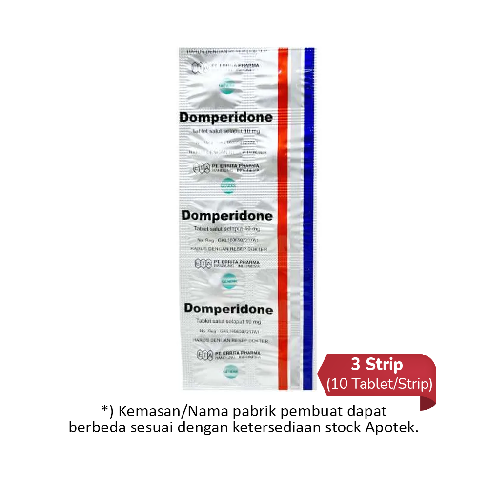 Domperidone 10 mg 3 Strip (10 Tablet/Strip) - Hemat Borongan - Kegunaan ...