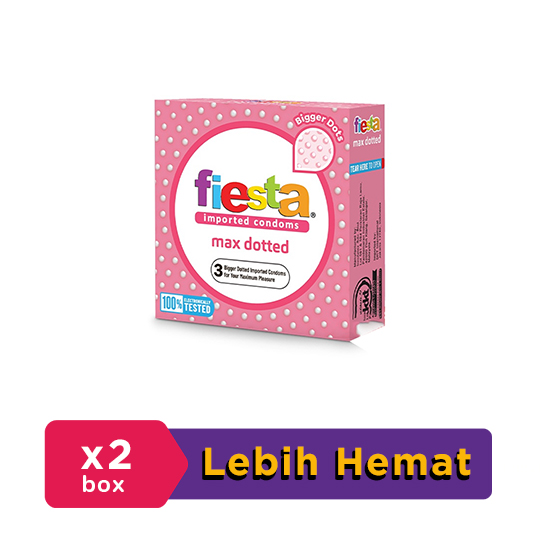 Kondom Fiesta Max Dotted 2 Box (3 Pieces/Box) - Hemat Borongan ...