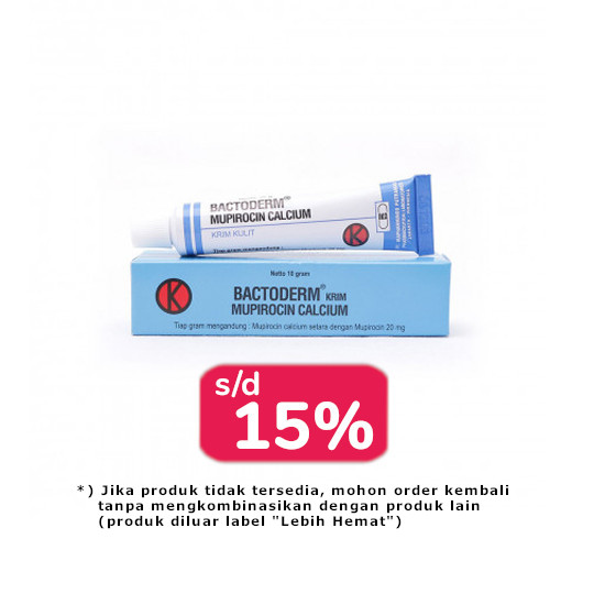BACTODERM 2% CREAM 10 G 2 TUBE - LEBIH HEMAT - Kegunaan, Efek Samping ...