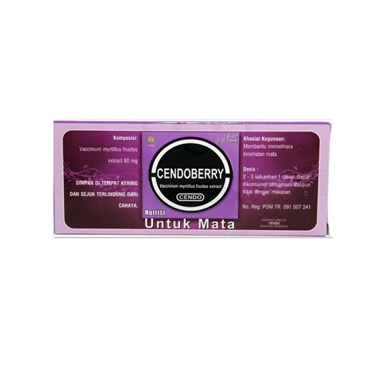 Cendo Berry 80 mg 30 Tablet - Kegunaan, Efek Samping, Dosis dan Aturan ...