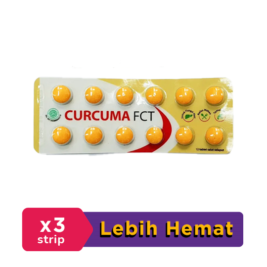Curcuma FCT 3 Strip (12 Tablet/Strip) - Hemat Borongan - Kegunaan, Efek ...