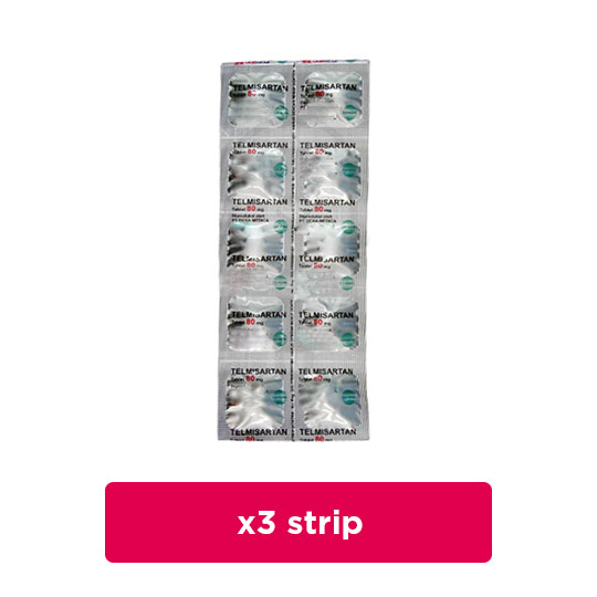 Telmisartan 80 mg 3 Strip (10 Tablet/Strip) - Obat Rutin - Kegunaan ...