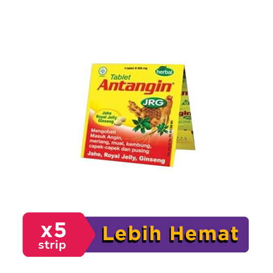 Antangin JRG 5 Strip (4 Tablet/Strip) - Hemat Borongan - Kegunaan, Efek ...