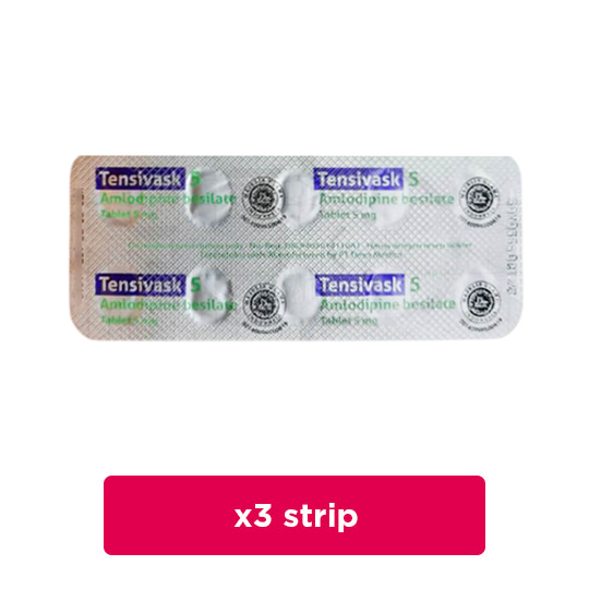 Tensivask 5 mg 3 Strip (10 Tablet/Strip) - Obat Rutin - Kegunaan, Efek ...