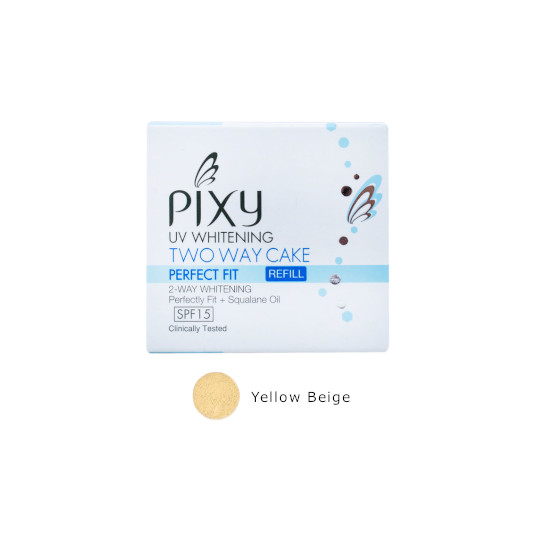 Pixy Two Way Cake Perfect Fit 02 Yellow Beige Refill 12.2 g - Kegunaan ...