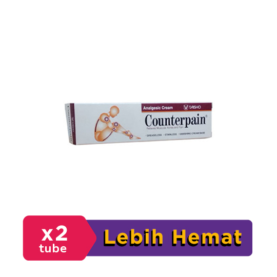 Counterpain Cream 60 g 2 Tube - Hemat Borongan - Kegunaan, Efek Samping ...