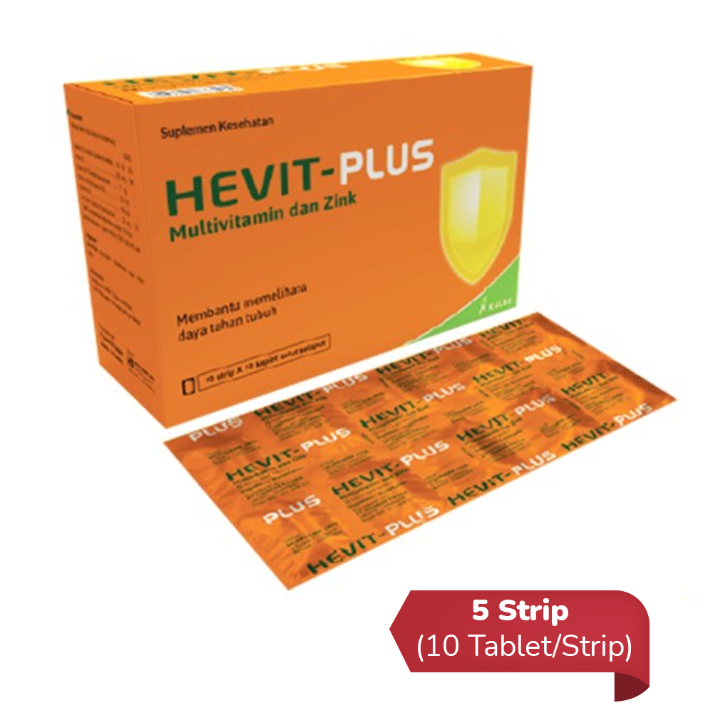 Hevit-Plus 5 Strip (10 Tablet/Strip) - Hemat Borongan - Kegunaan, Efek ...