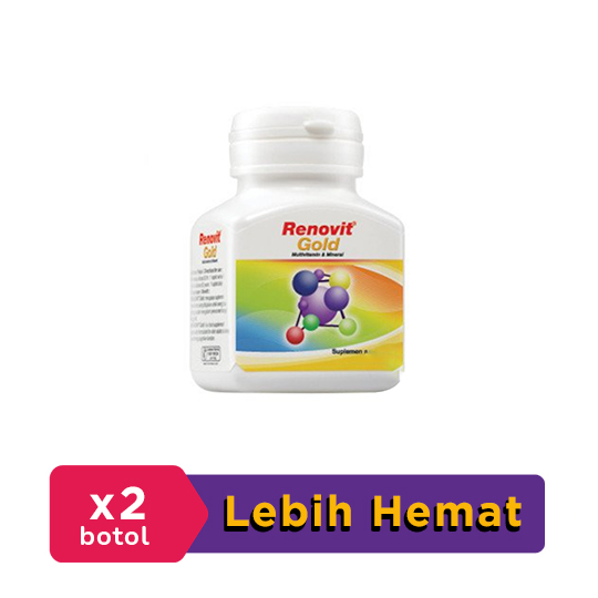 Renovit Gold 2 Botol (30 Kaplet/Botol) - Hemat Borongan - Kegunaan ...