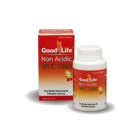 Good Life Non-Acidic Vit C 1000 60 Kaplet - Kegunaan, Efek Samping ...