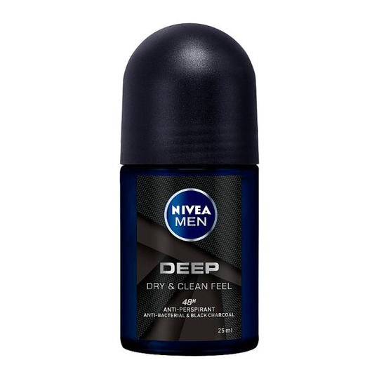 Nivea Men Deep Dry & Clean Feel Deodorant Roll On 50 ml - Kegunaan ...