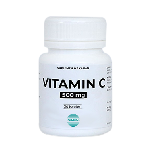 Vitamin C 500 mg 30 Tablet (Botol) - Kegunaan, Efek Samping, Dosis dan ...