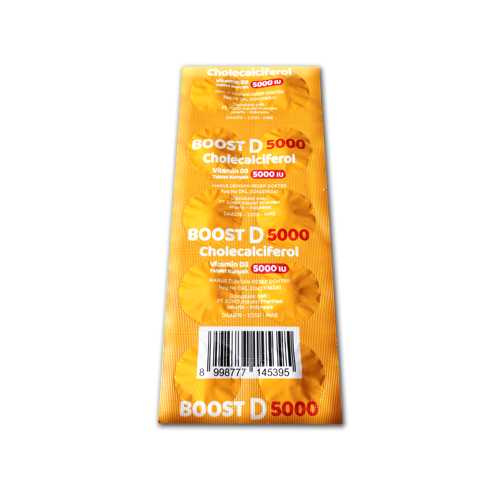 Boost D 5000 IU 10 Tablet - Kegunaan, Efek Samping, Dosis dan Aturan ...