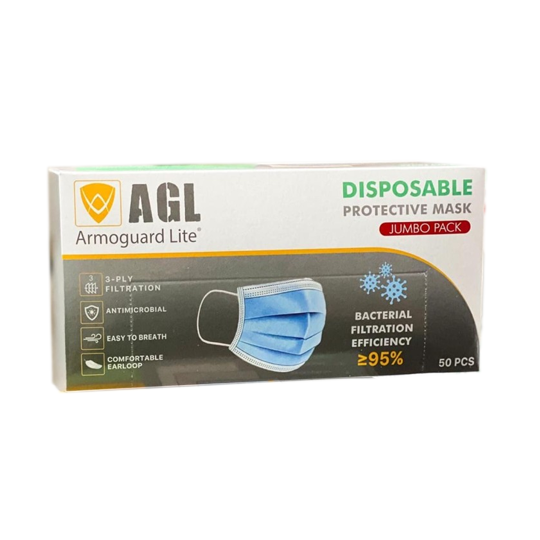 AGL Armoguard Lite Disposable Protective Mask 50 Pieces - Kegunaan ...
