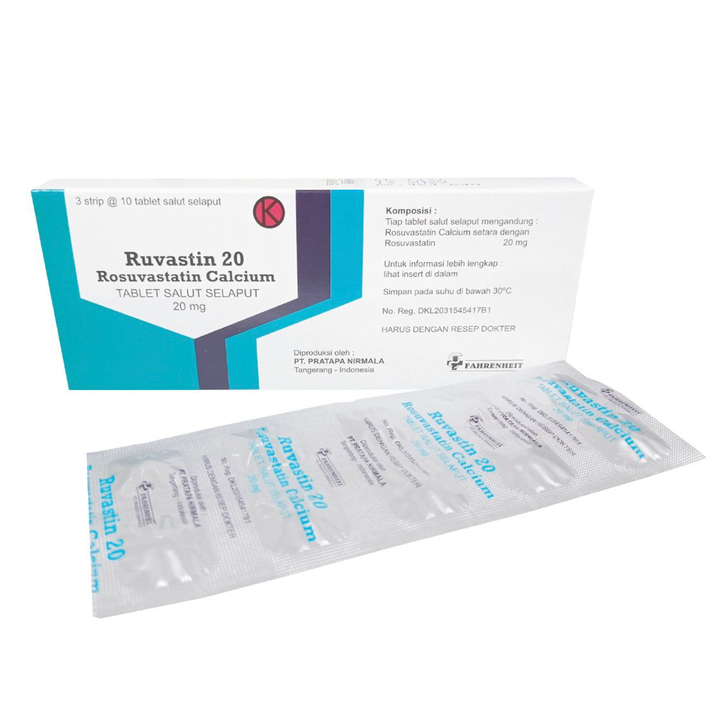 Ruvastin 20 mg 10 Tablet - Kegunaan, Efek Samping, Dosis dan Aturan ...
