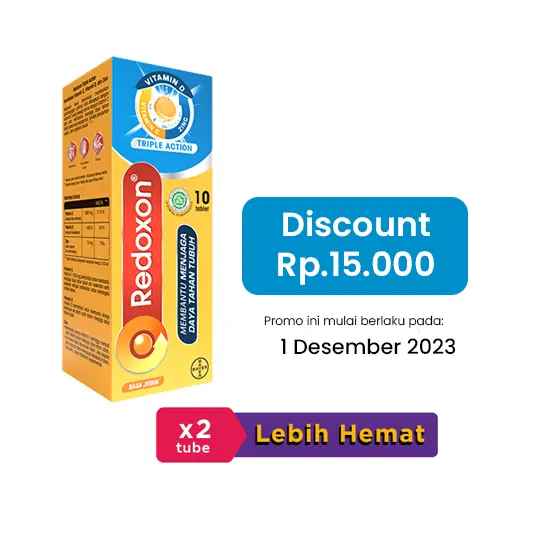 Redoxon Triple Action 2 Tube (10 Tablet/Tube) - Hemat Borongan ...