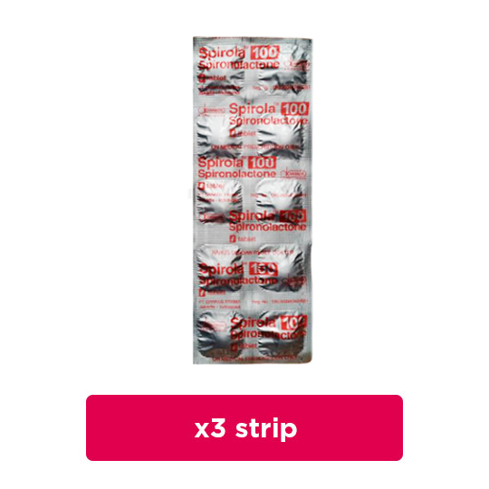 Spirola 100 mg 3 Strip (10 Tablet/Strip) - Obat Rutin - Kegunaan, Efek ...