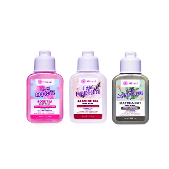Mirael Triple Combo Mini Body Wash (Travel Size) - Kegunaan, Efek ...