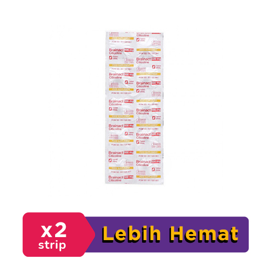 Brainact 500 mg 2 Strip (10 Tablet/Strip) - Hemat Borongan - Kegunaan ...