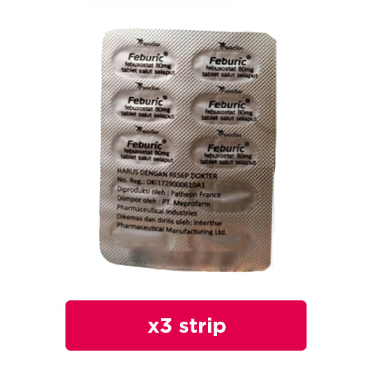 Feburic 80 mg 3 Strip (10 Tablet/Strip) - Hemat Borongan - Kegunaan ...
