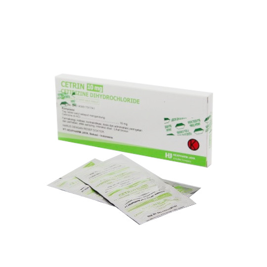 Cetrin 10 mg 10 Tablet - Kegunaan, Efek Samping, Dosis dan Aturan Pakai ...