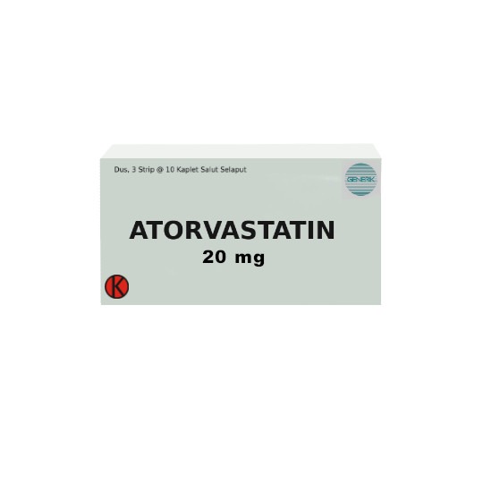 ATORVASTATIN 20 MG 10 TABLET - Kegunaan, Efek Samping, Dosis dan Aturan Pakai - Halodoc