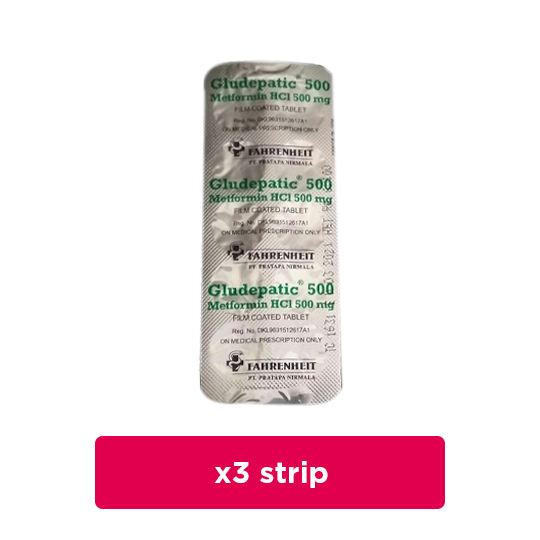 Gludepatic 500 mg 3 Strip (10 Tablet/Strip) - Obat Rutin - Kegunaan ...