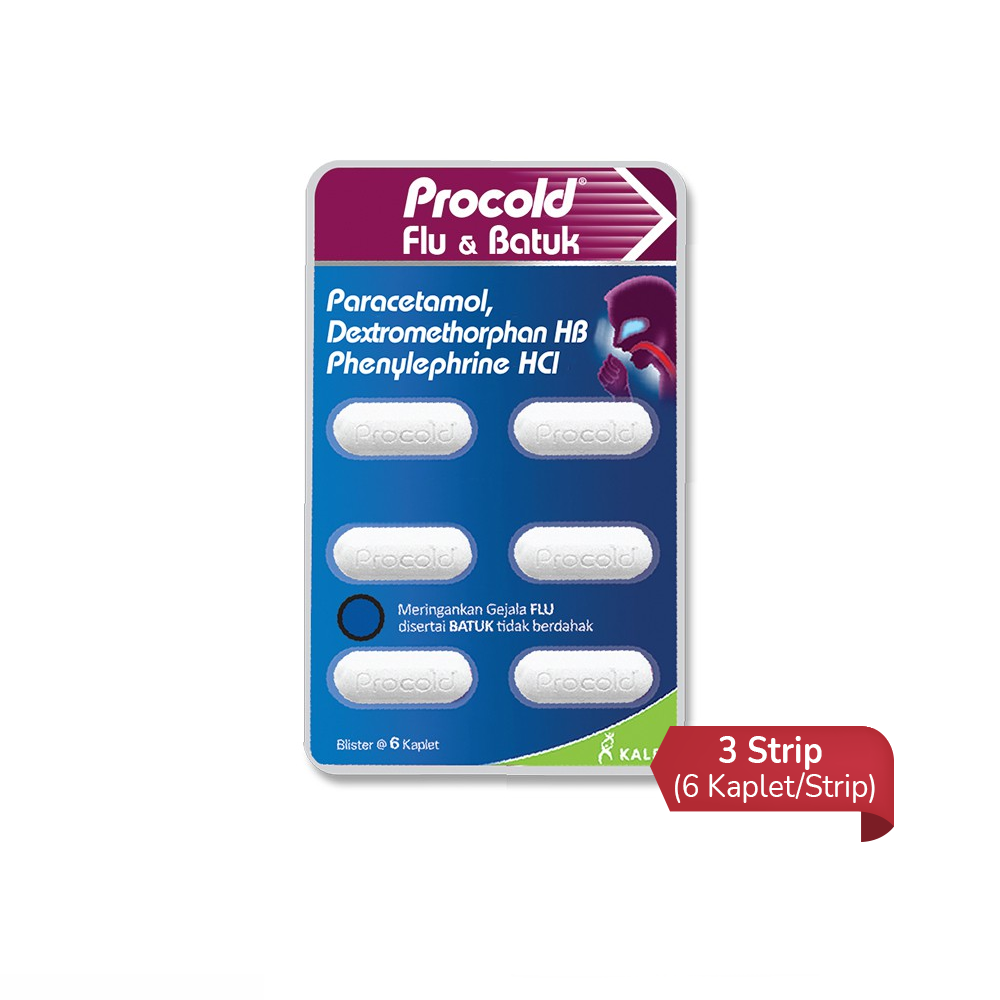 Procold Flu dan Batuk 3 Strip (6 Kaplet/Strip) - Hemat Borongan ...
