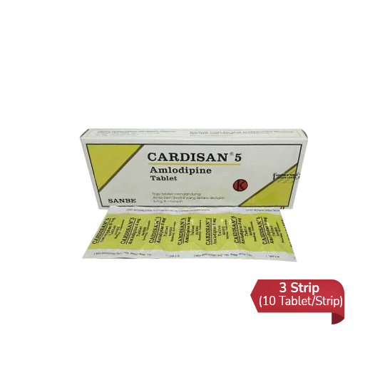 Cardisan 5 mg 3 Strip (10 Tablet/Strip) - Obat Rutin - Kegunaan, Efek ...