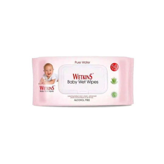 Wetkins Baby Wipes Pink 50 Sheets - Kegunaan, Efek Samping, Dosis dan ...
