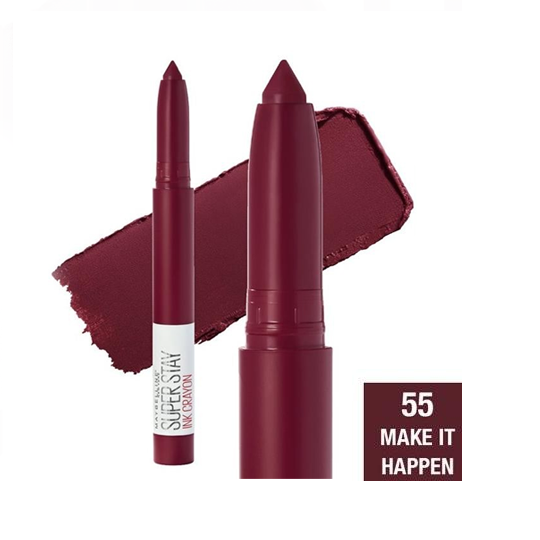 Maybelline Superstay Ink Crayon 55 Make It Happen - Kegunaan, Efek ...