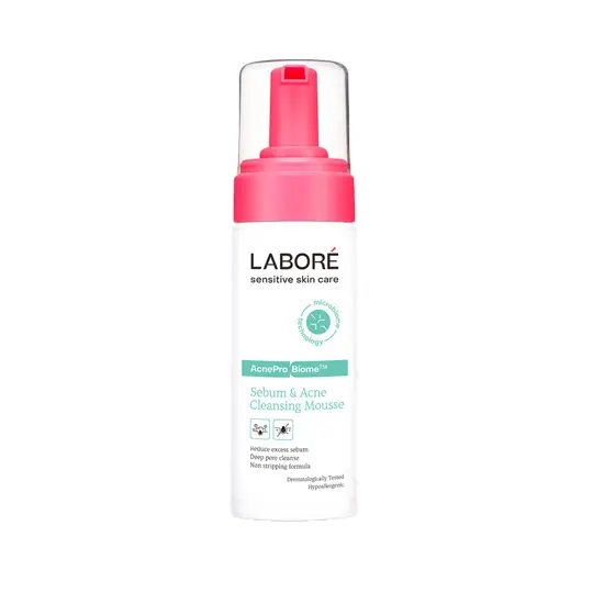 Labore Sensitive Skin Care AcnePro Biome Sebum & Acne Cleansing Mousse ...