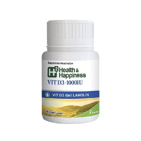 H2 Health & Happiness Vitamin D3 1000 IU 30 Kapsul - Kegunaan, Efek ...