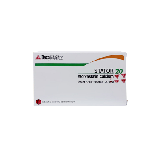 Stator 20 mg 10 Tablet - Kegunaan, Efek Samping, Dosis dan Aturan Pakai ...