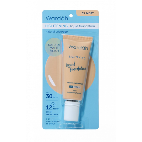 Wardah Lightening Liquid Foundation 03 Ivory - Kegunaan, Efek Samping ...