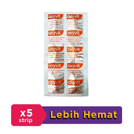 Oxyvit 5 Strip (6 Kaplet/Strip) - Hemat B - Kegunaan, Efek Samping ...
