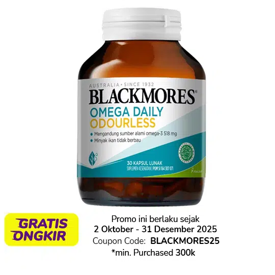 Blackmores Omega Daily Odourless 30 Kapsul Lunak - Kegunaan, Dosis dan ...