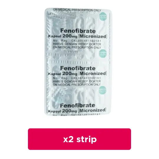 Fenofibrate 200 mg 2 Strip (20 Kapsul/Strip) - Obat Rutin - Kegunaan ...