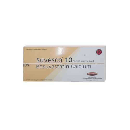 Suvesco 10 mg 10 Tablet - Kegunaan, Efek Samping, Dosis dan Aturan Pakai - Halodoc