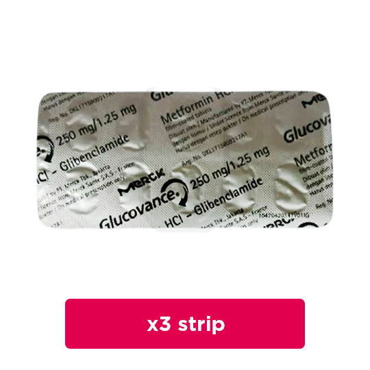 Glucovance 1.25 mg/250 mg 3 Strip (10 Tablet/Strip) - Obat Rutin ...